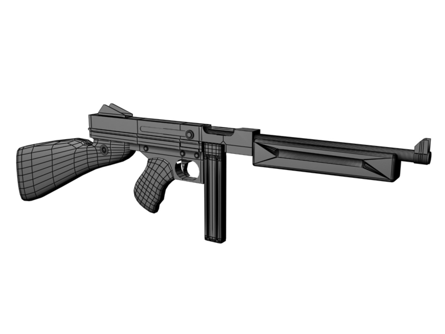 3d Model Of Tommy Gun