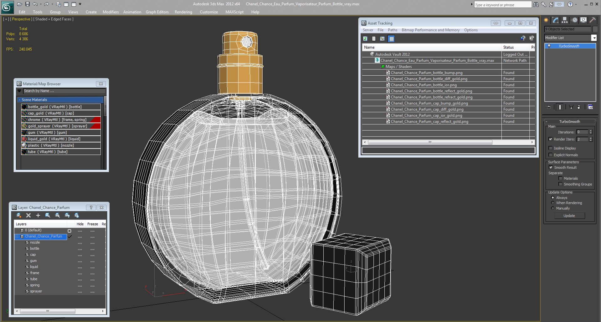 Chanel Chance Eau Parfum 3D Model - TurboSquid 1265078
