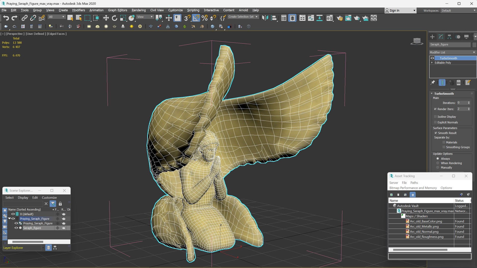 Praying Seraph Figure For 3D Print 3D - TurboSquid 2285151