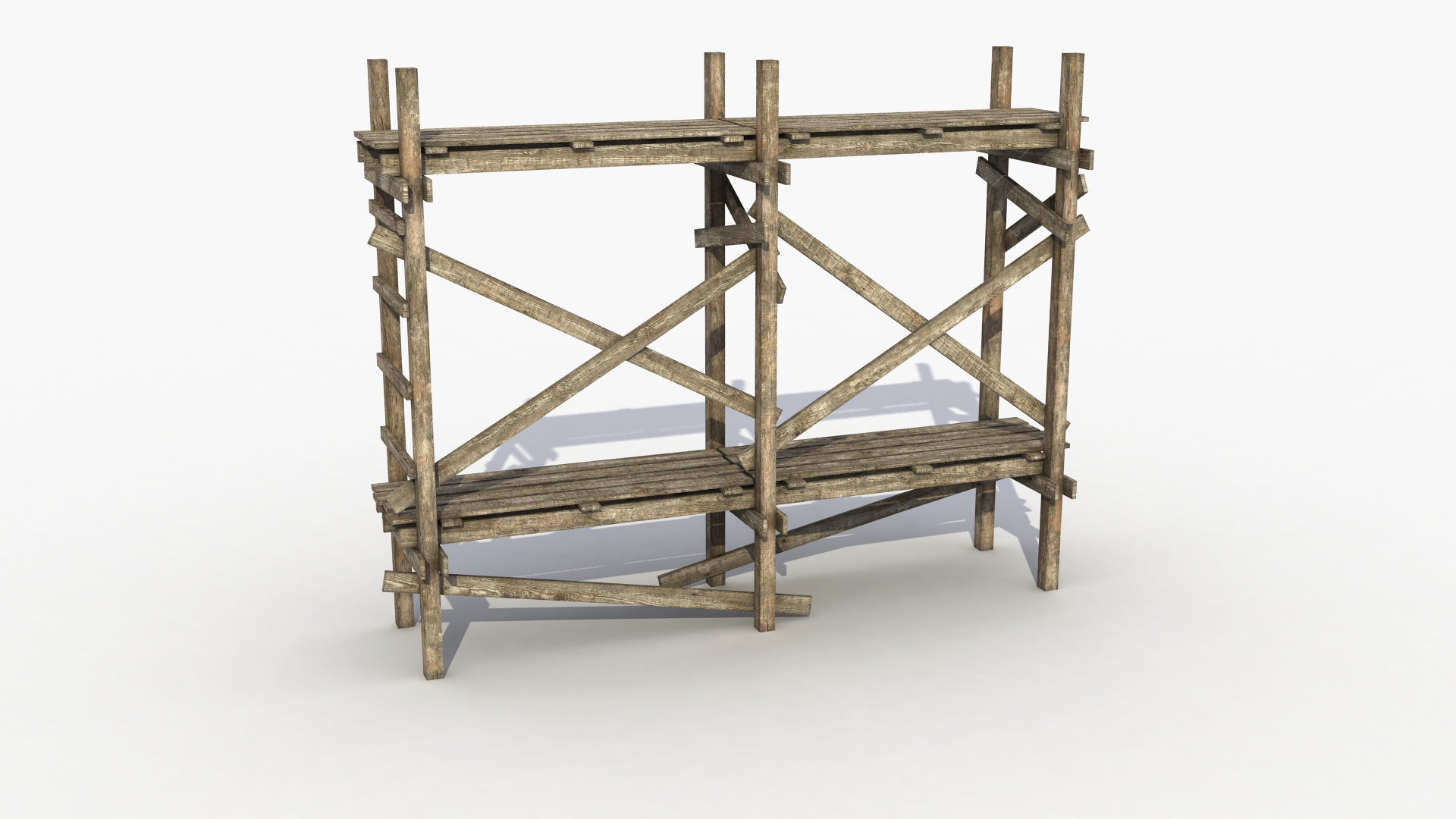 3D Old Scaffolding - TurboSquid 1658461