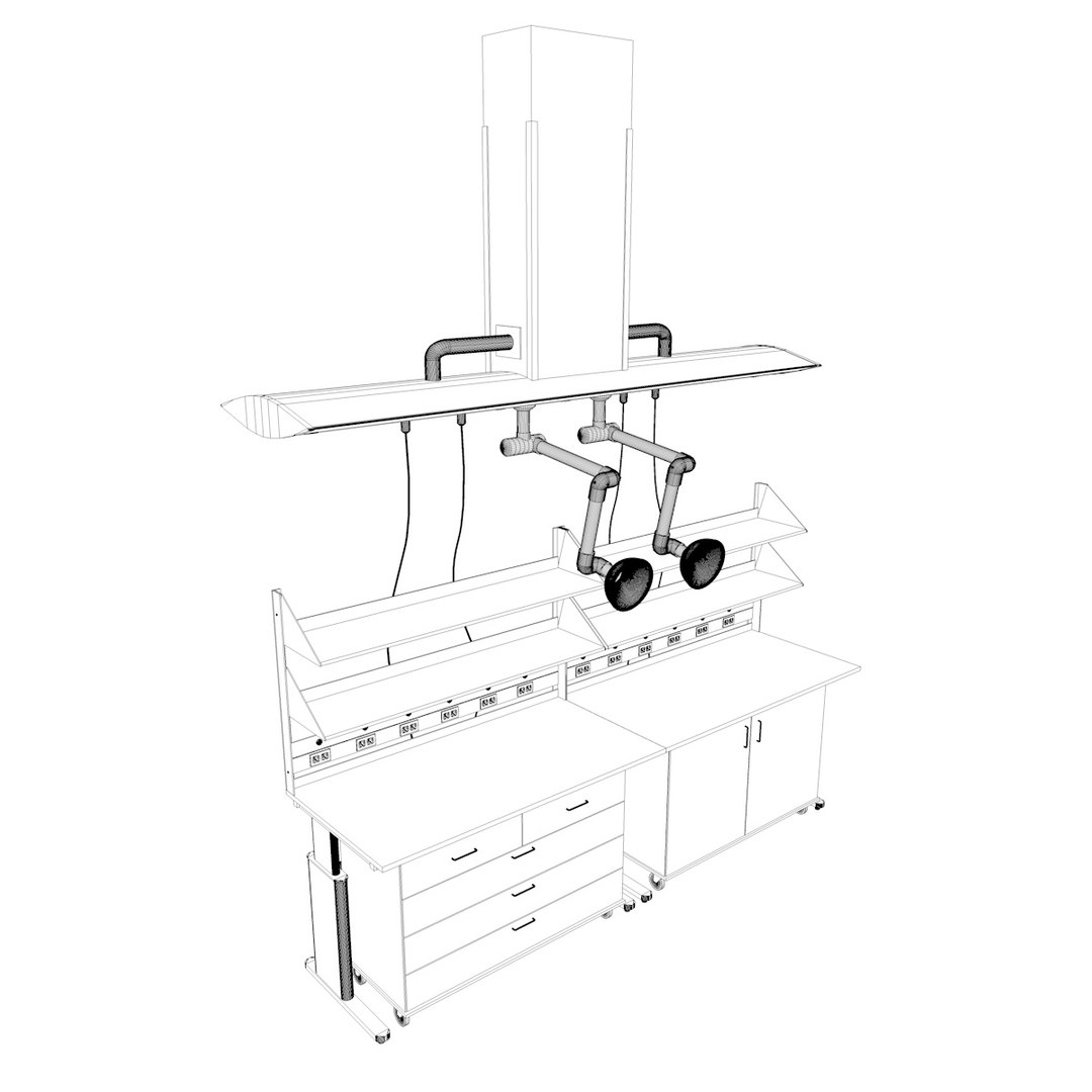 Lab Workstations 3D Model - TurboSquid 1269104