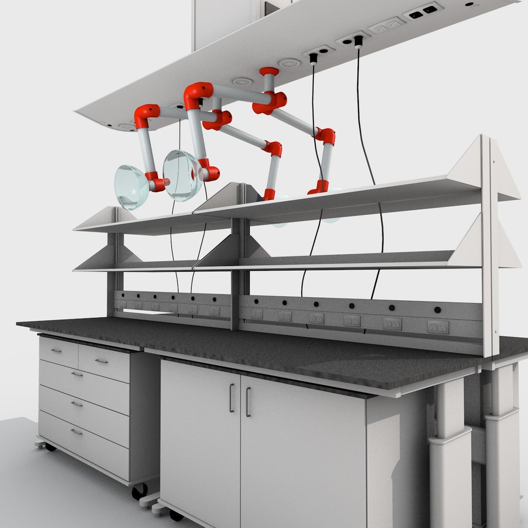 Lab Workstations 3D Model - TurboSquid 1269104
