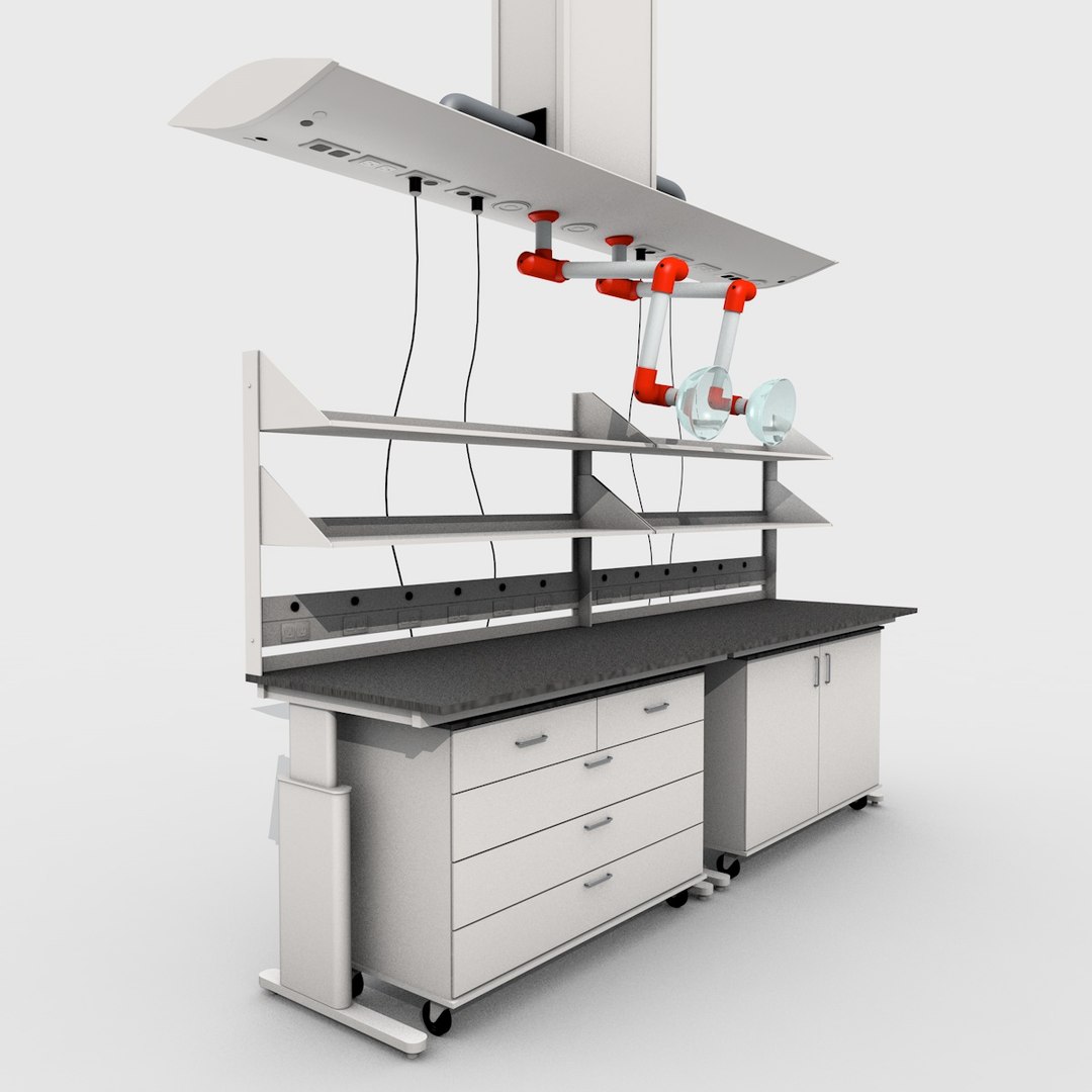 Lab Workstations 3D Model - TurboSquid 1269104