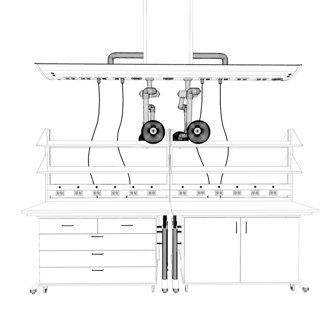 Lab Workstations 3D Model - TurboSquid 1269104