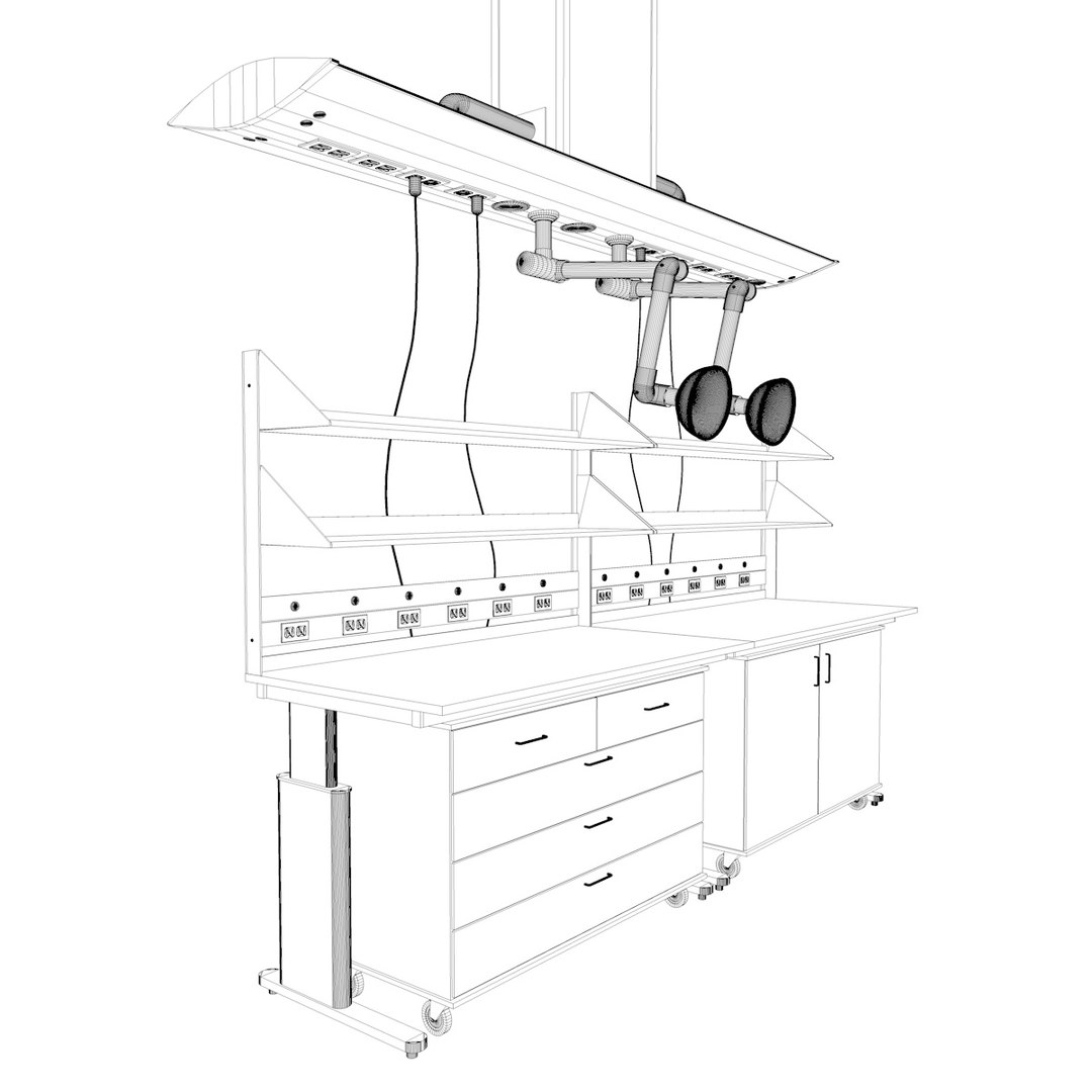 Lab Workstations 3D Model - TurboSquid 1269104