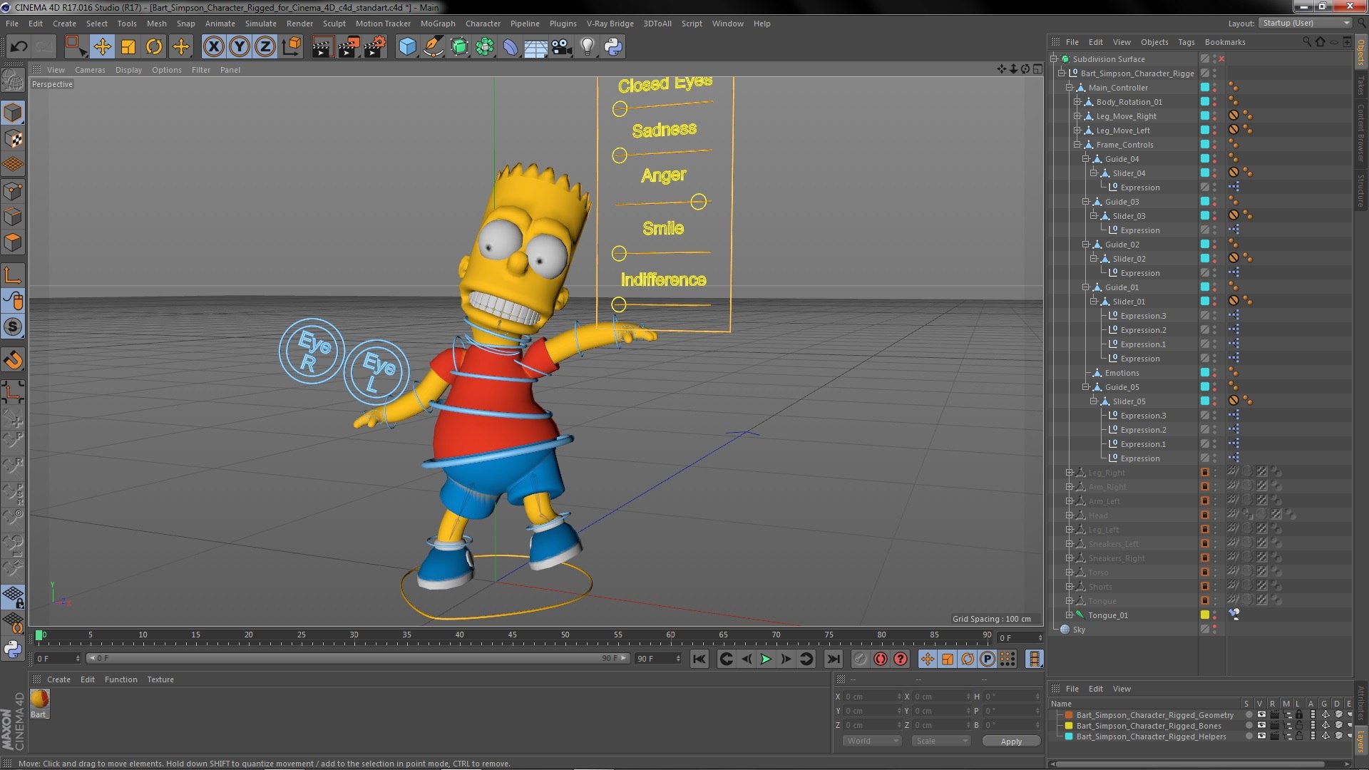 Bart Simpson Character Rigged For Cinema 4D 3D Model - TurboSquid 1964637