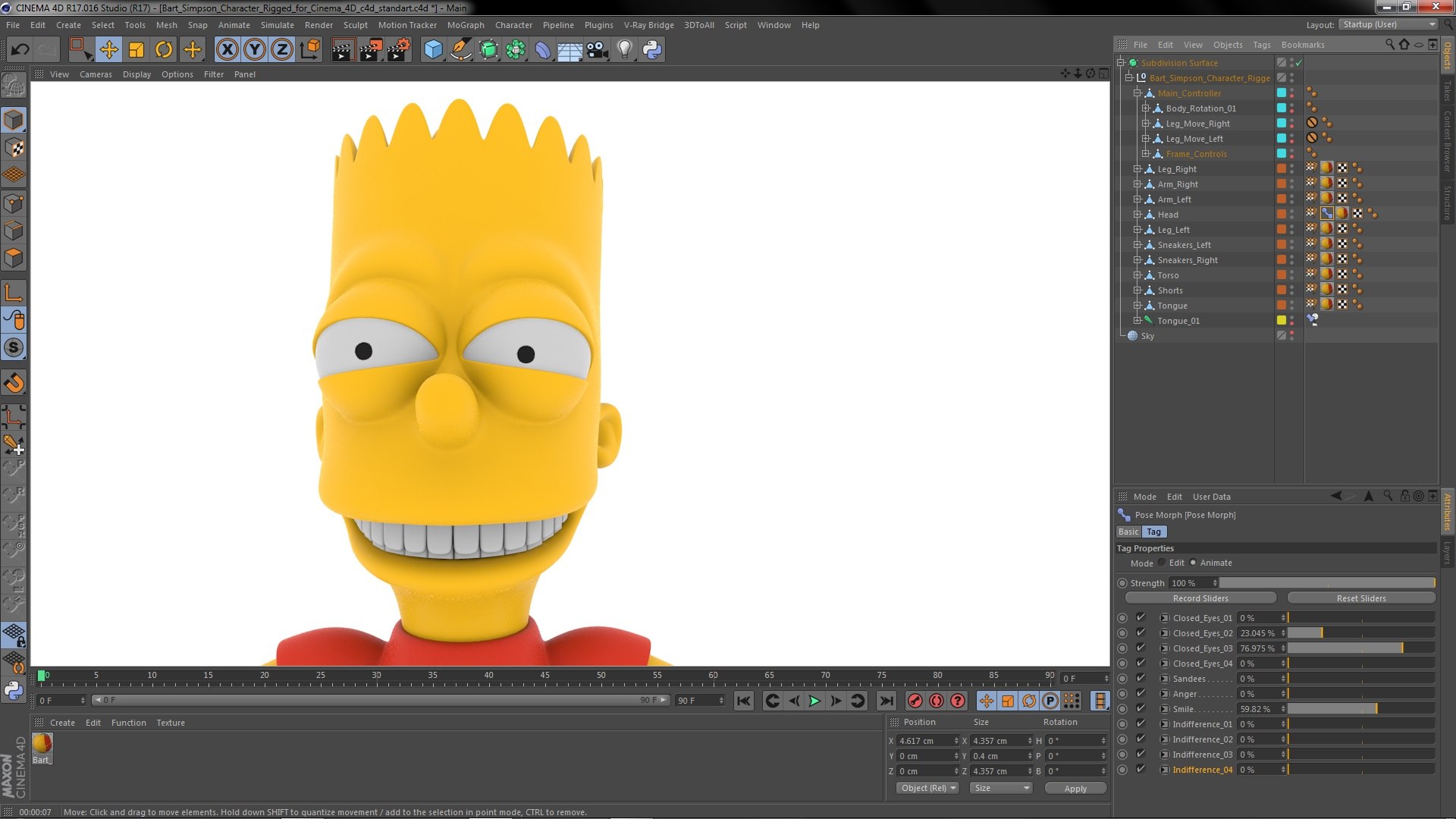 Bart Simpson Character Rigged For Cinema 4D 3D Model - TurboSquid 1964637