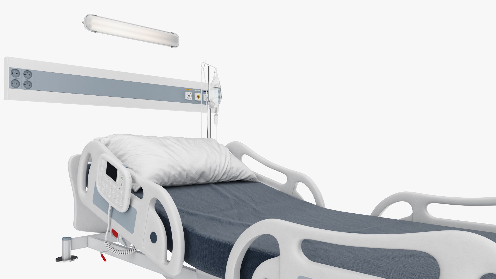 3D Model Multifunction Electric Hospital ICU Bed 2 - TurboSquid 1882877