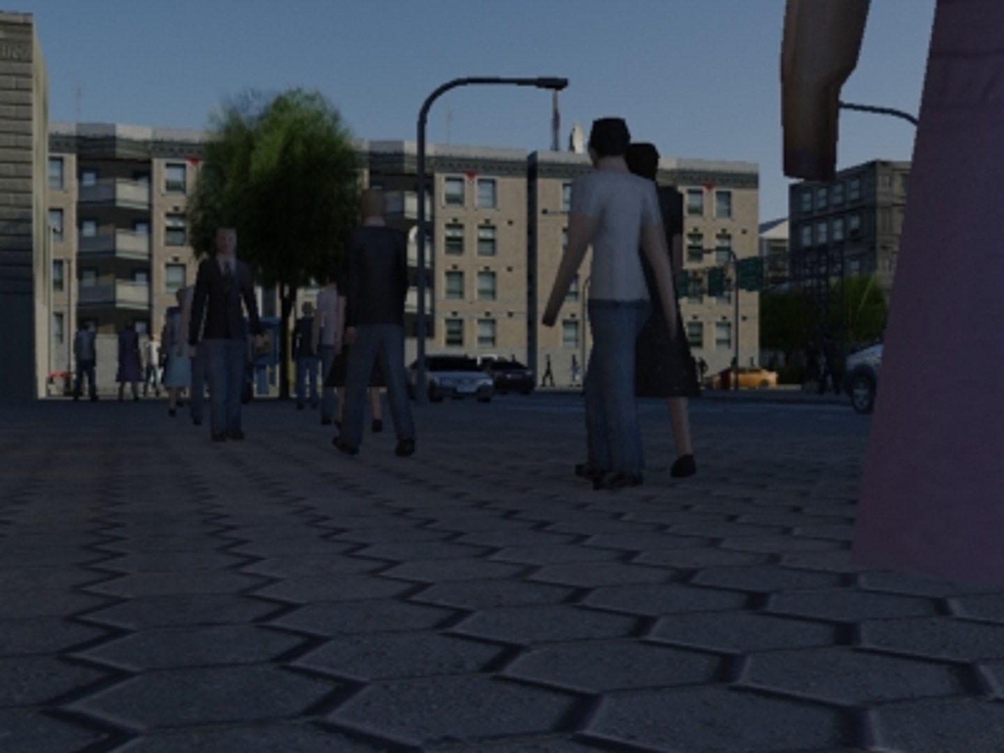 Realistic Street 3d Max