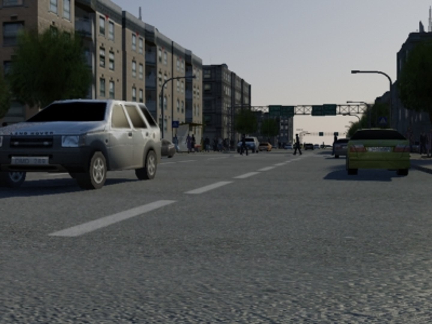 Realistic Street 3d Max