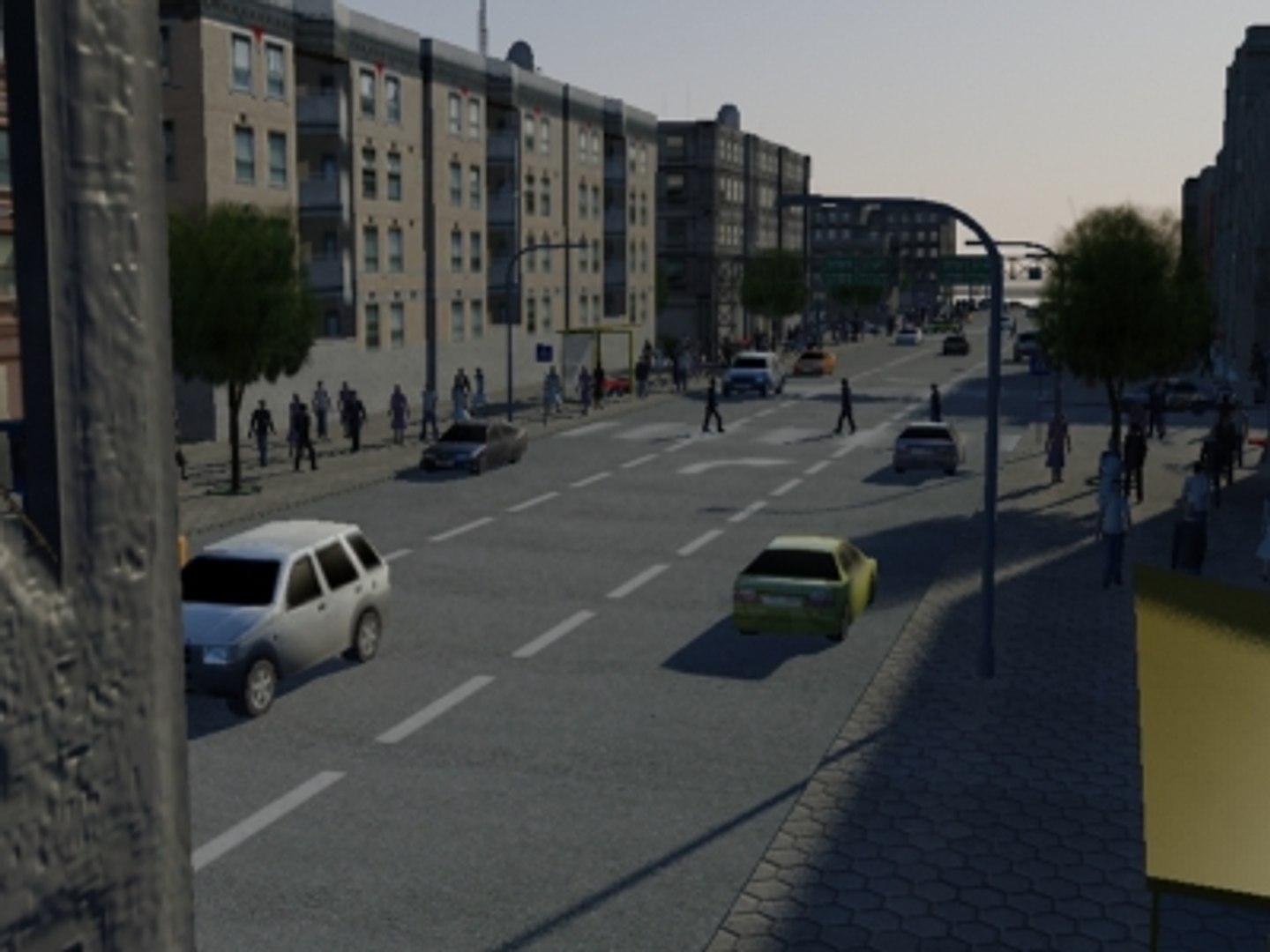 Realistic Street 3d Max