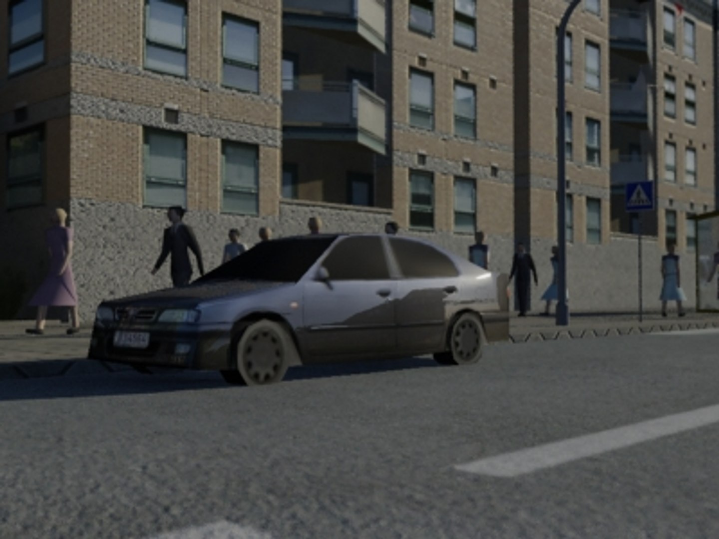 Realistic Street 3d Max