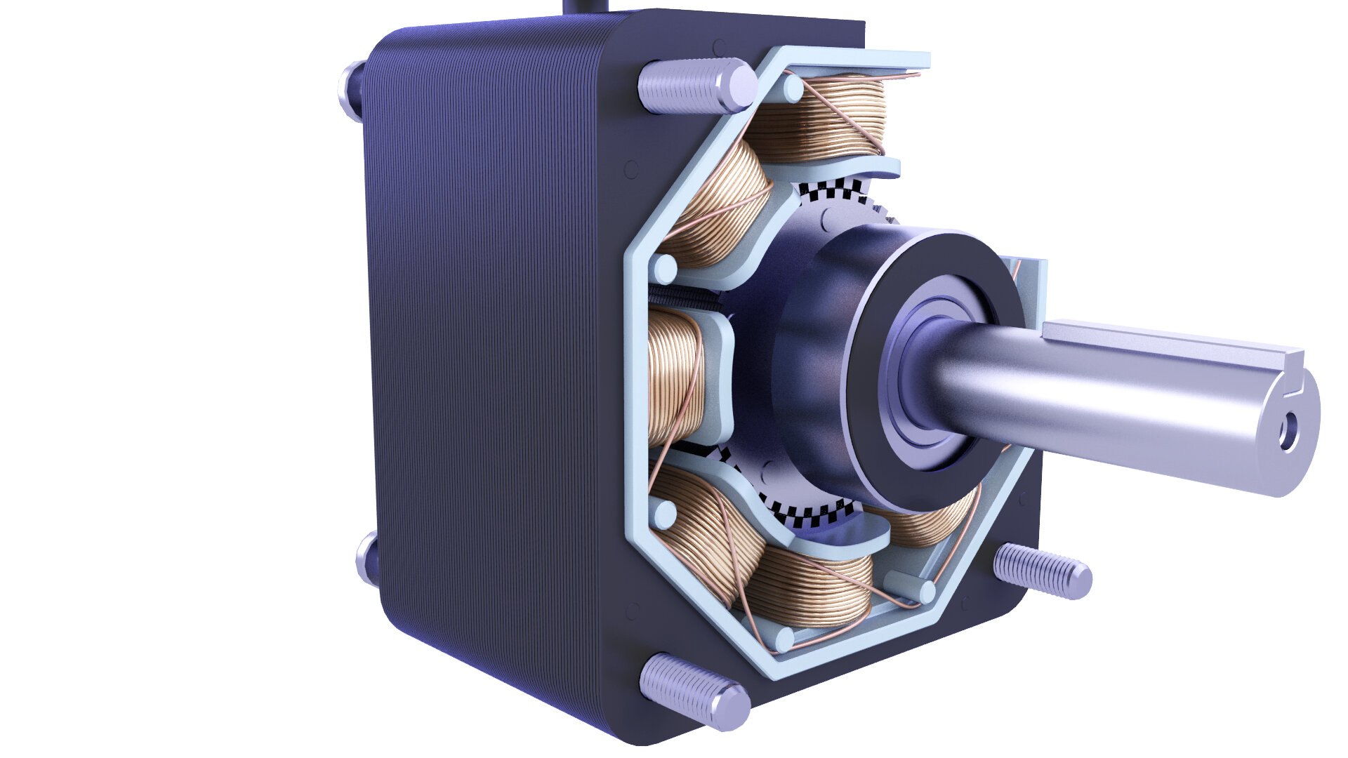 3D Model 2 Stepper Motor Cross Section Diagrams SET V5 - TurboSquid 2401360
