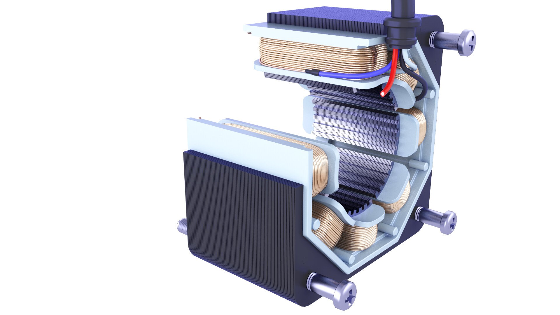 3D Model 2 Stepper Motor Cross Section Diagrams SET V5 - TurboSquid 2401360