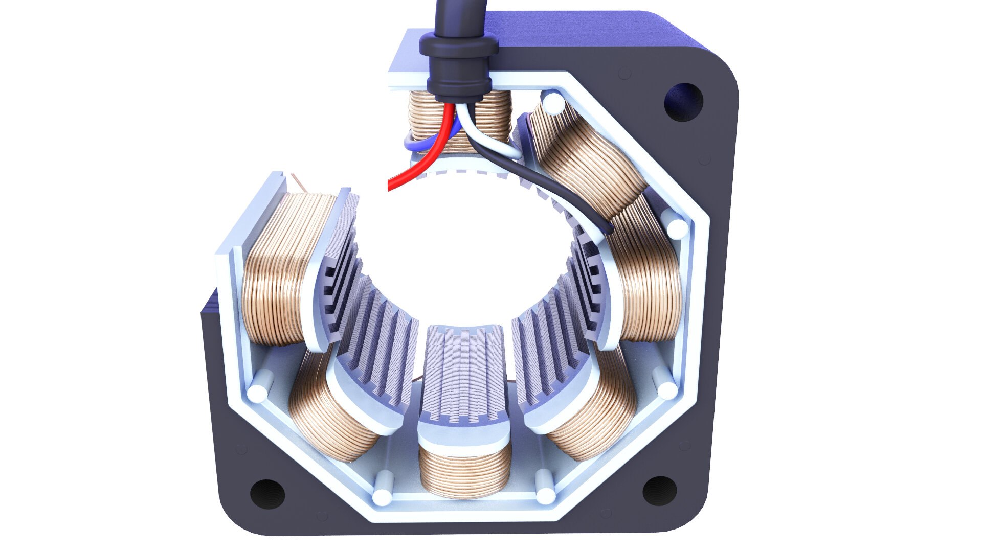 3D Model 2 Stepper Motor Cross Section Diagrams SET V5 - TurboSquid 2401360