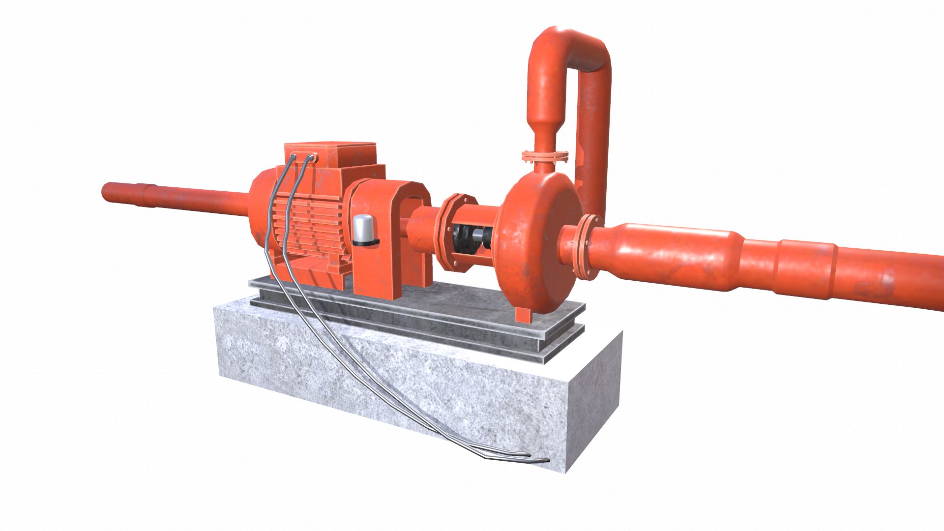 3D Motor Pump Model - TurboSquid 2343138