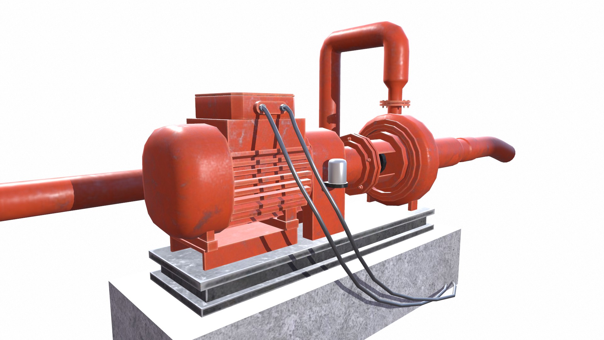 3D Motor Pump Model - TurboSquid 2343138