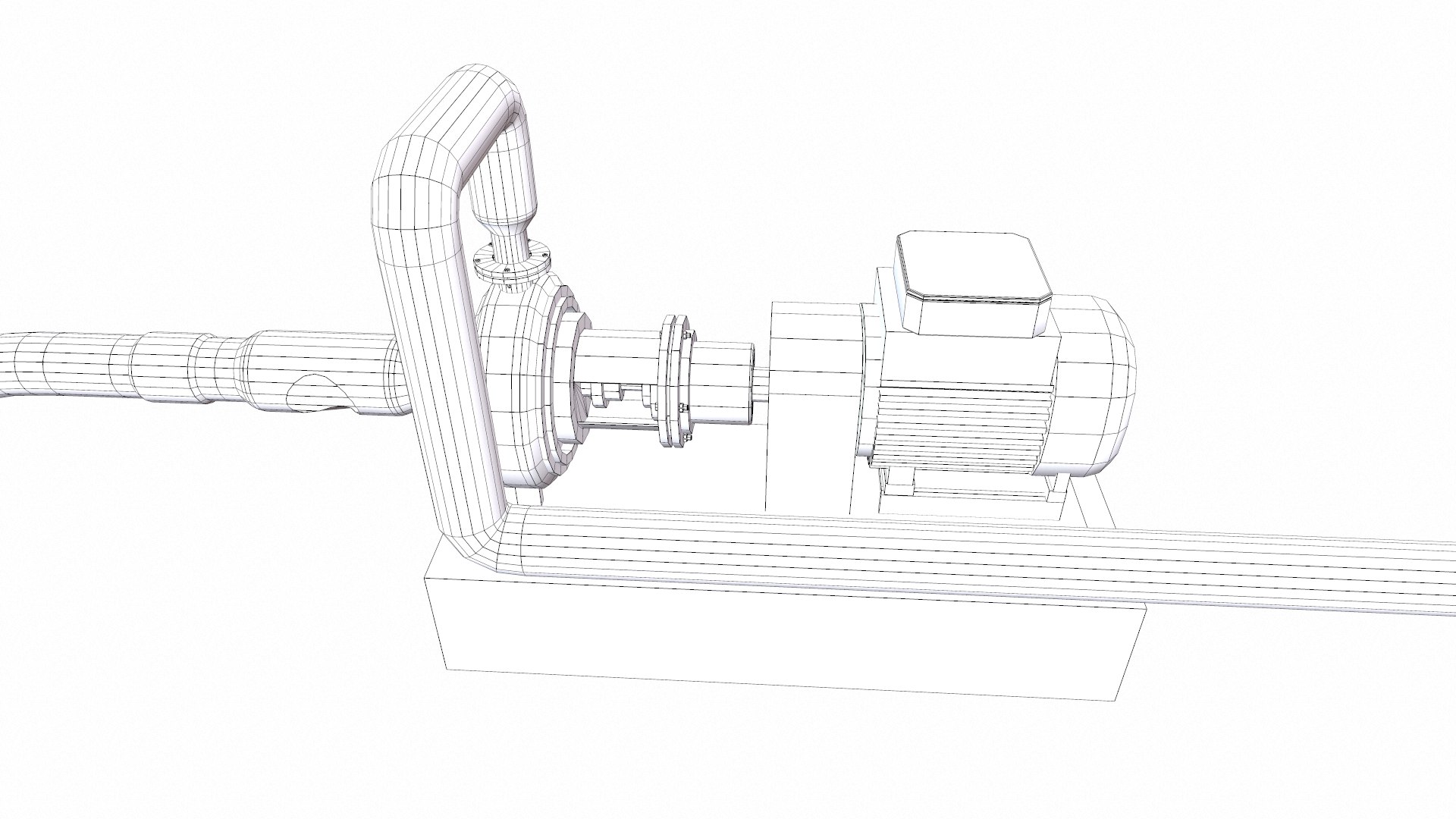 3D Motor Pump Model - TurboSquid 2343138