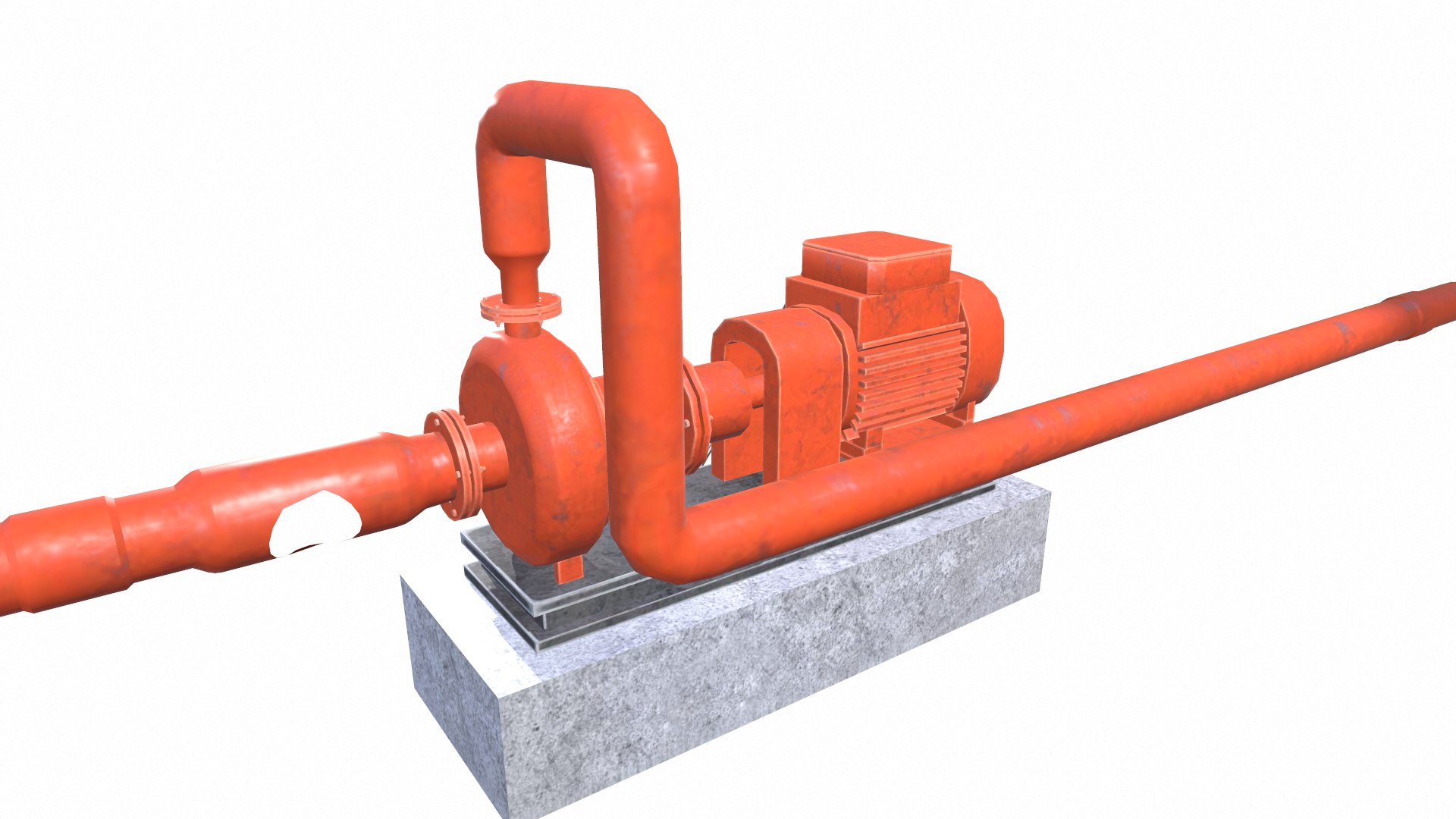 3D Motor Pump Model - TurboSquid 2343138
