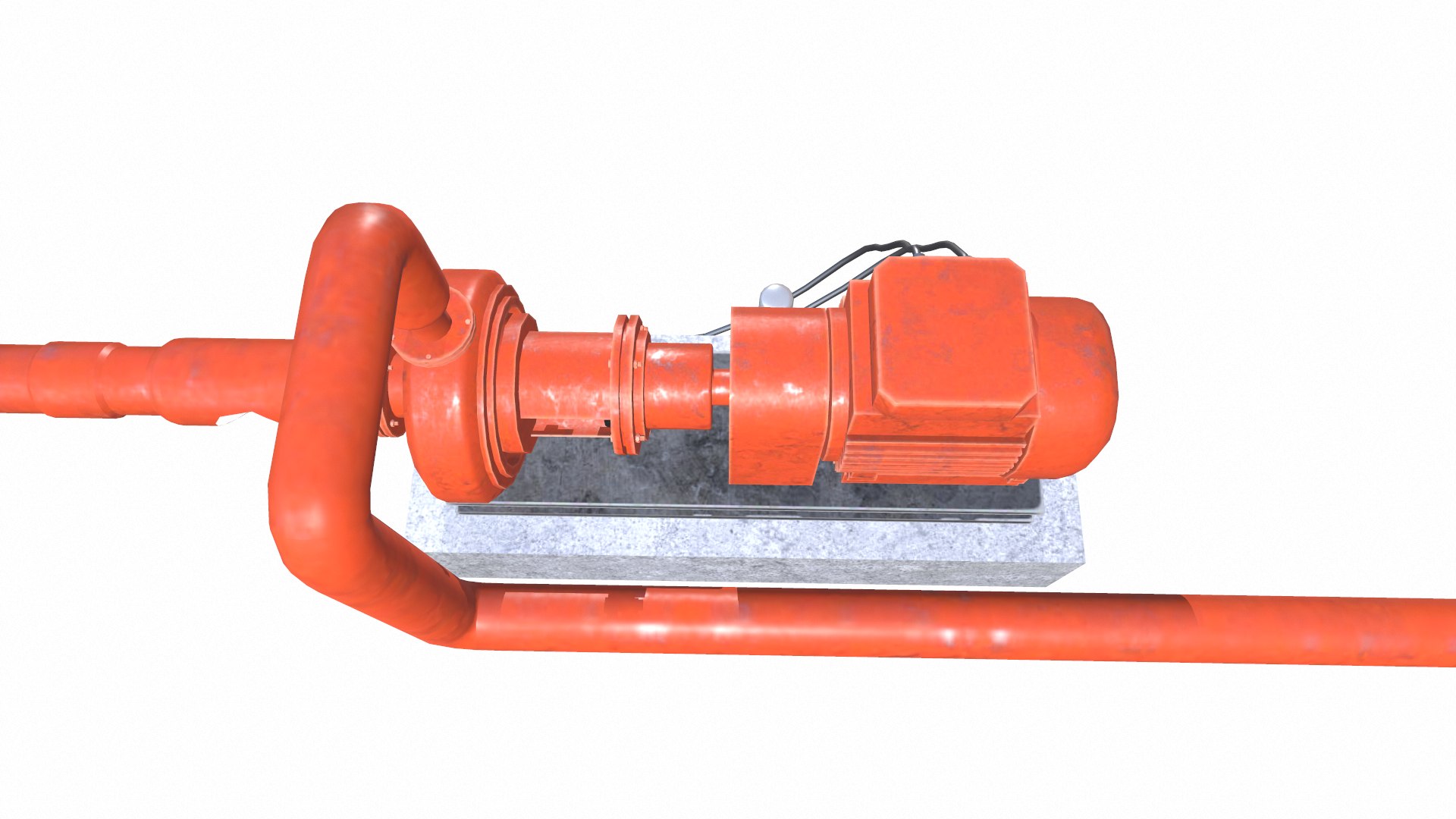 3D Motor Pump Model - TurboSquid 2343138
