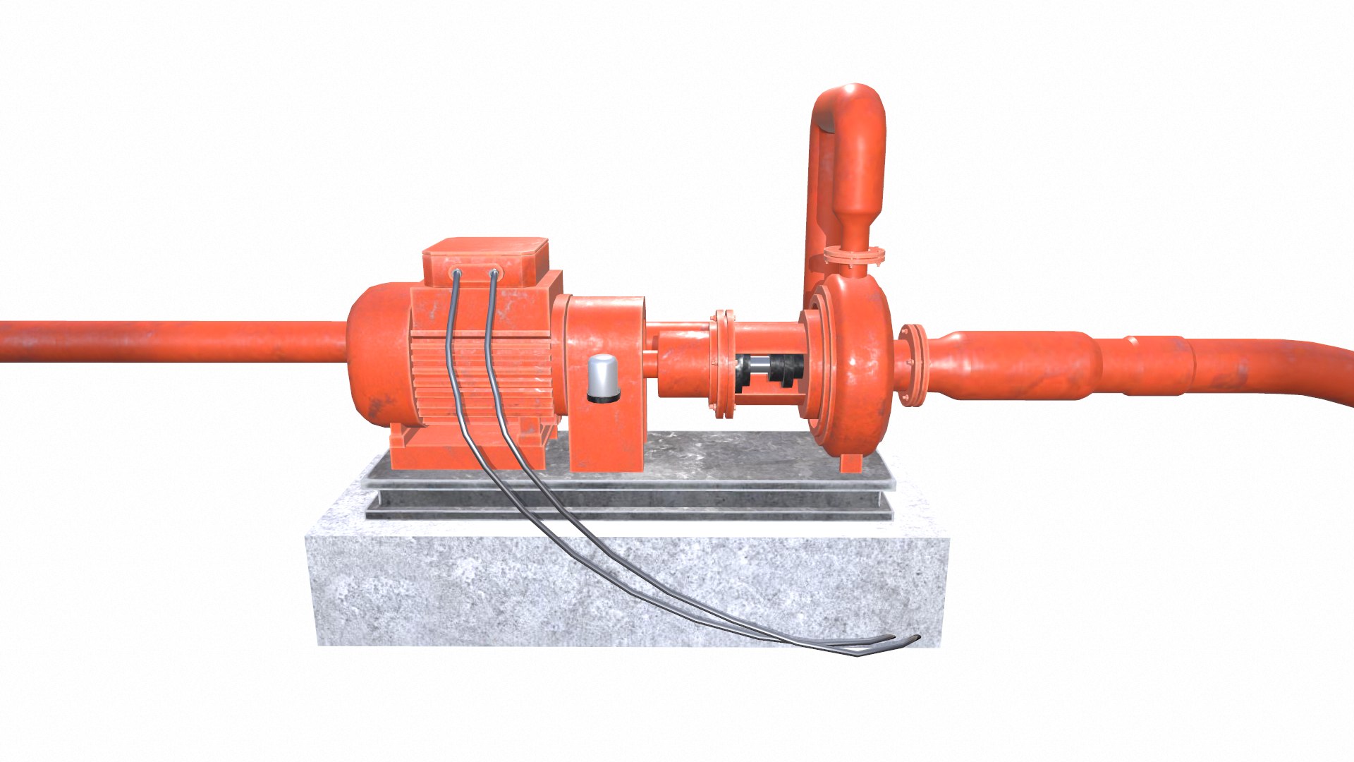 3D Motor Pump Model - TurboSquid 2343138