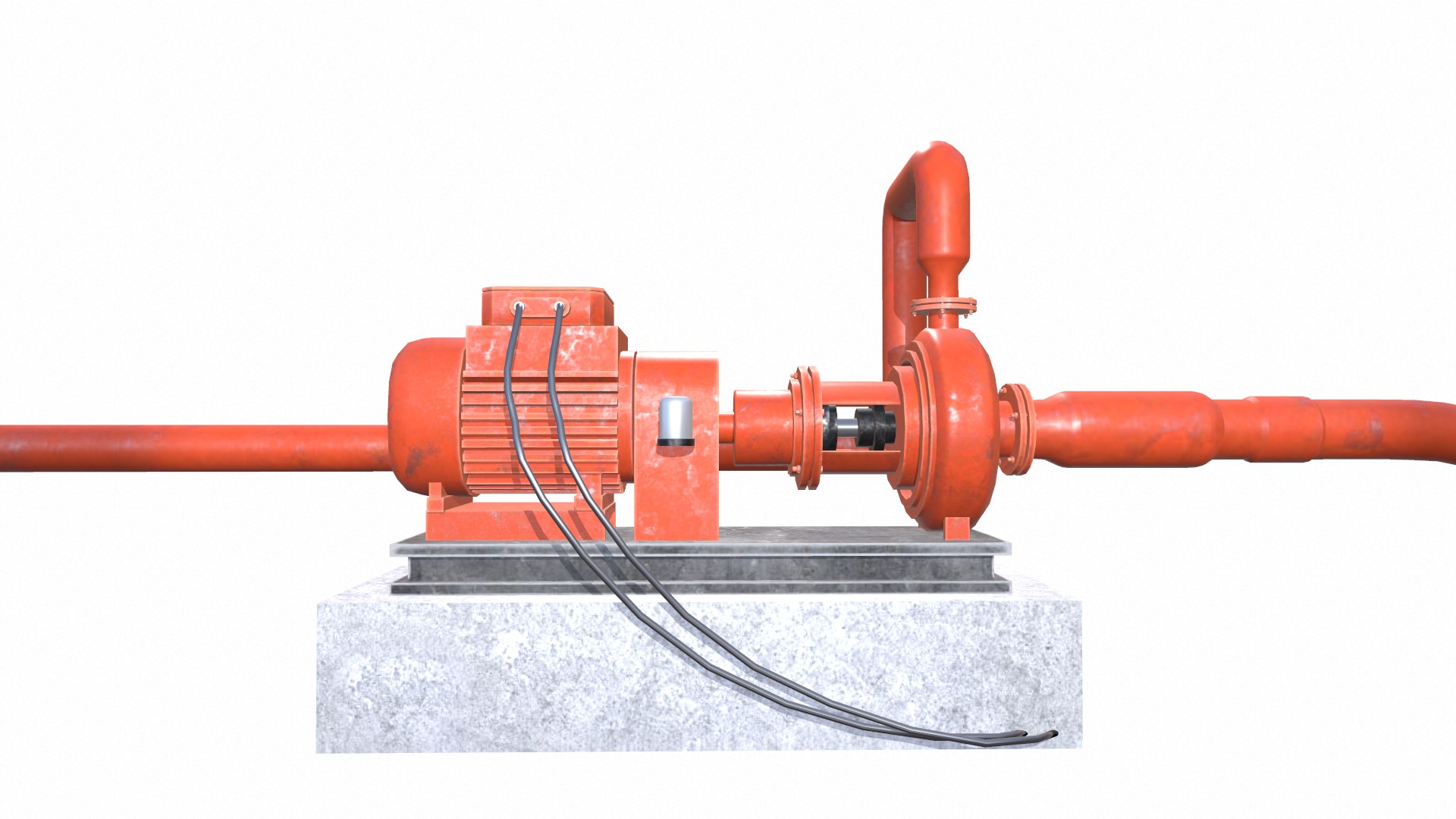 3D Motor Pump Model - TurboSquid 2343138