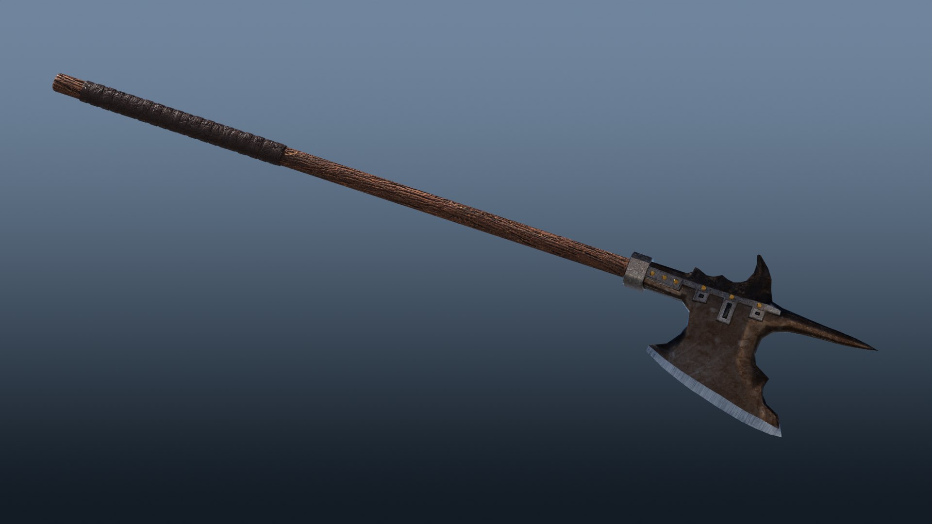 Medieval Halberd With Jewels 3D Model - TurboSquid 2254386