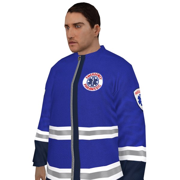 3d rigged paramedic model