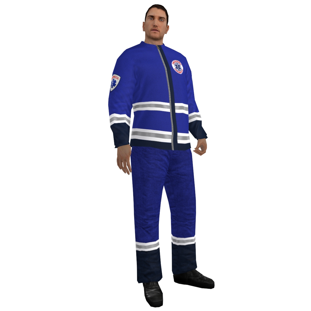3d rigged paramedic model