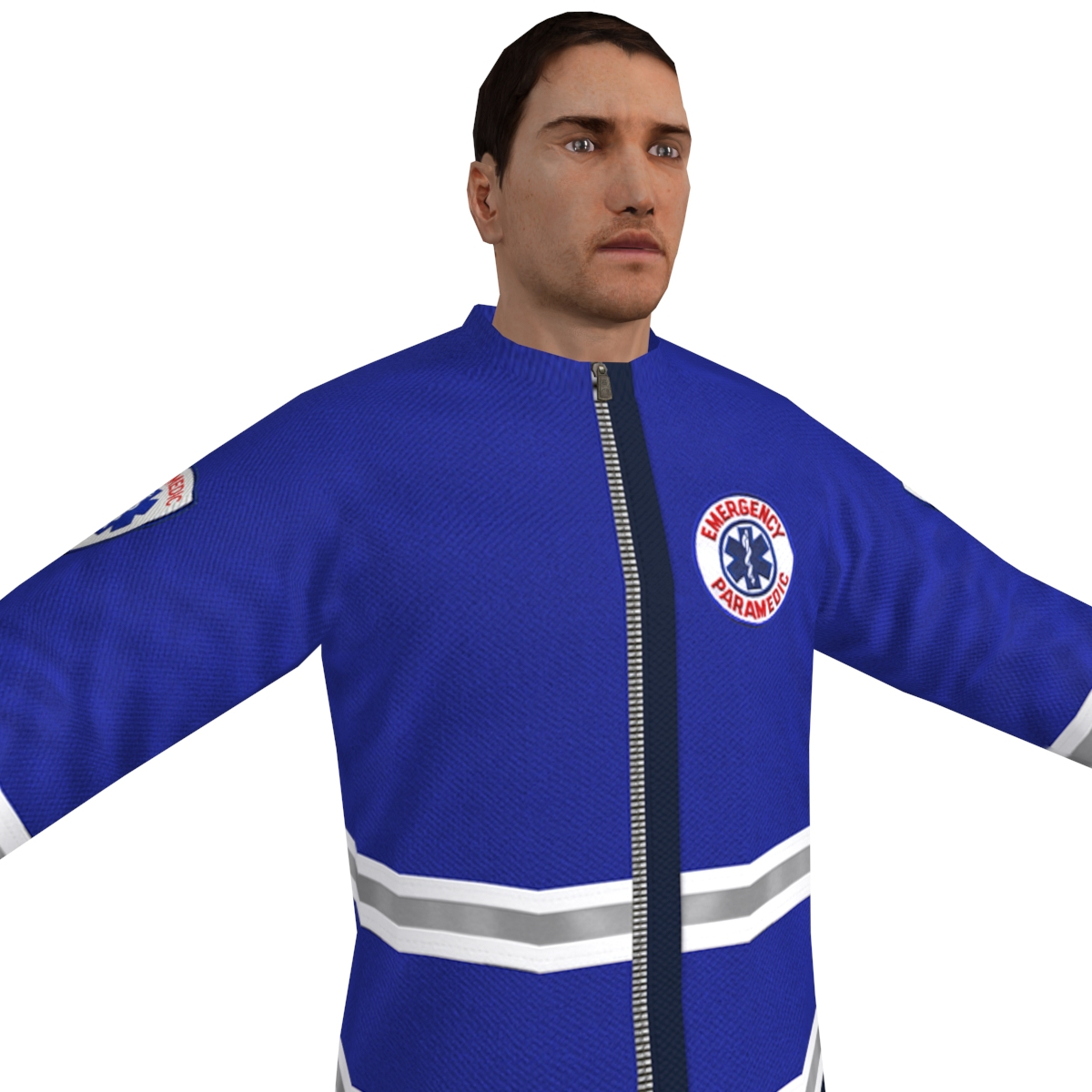 3d rigged paramedic model
