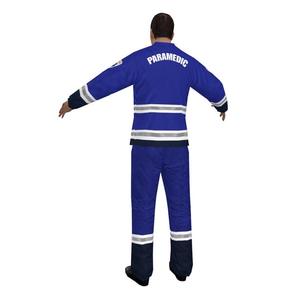 3d rigged paramedic model