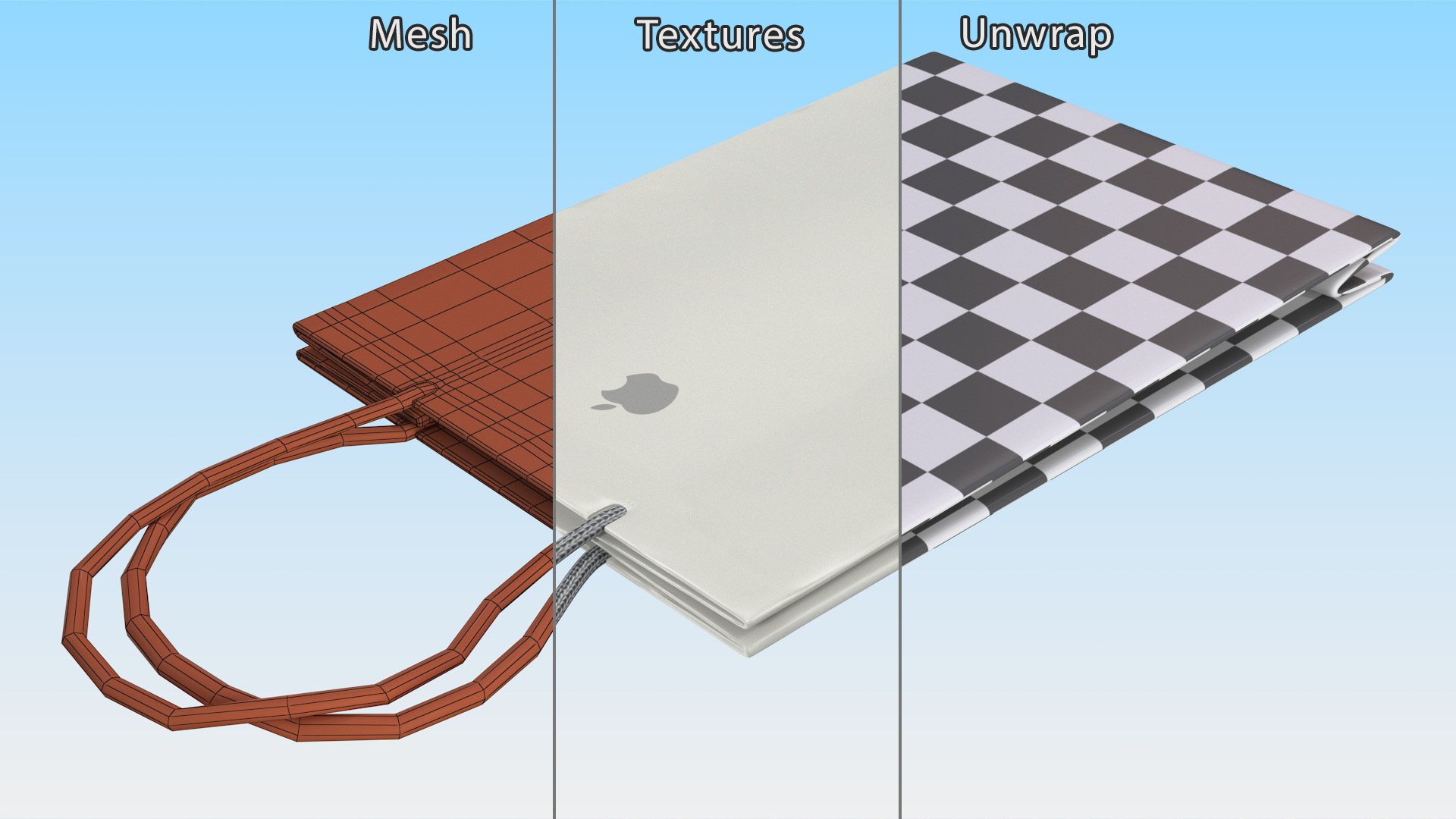 Apple Store Paper Bag Medium Folded 3D Model - TurboSquid 2373186