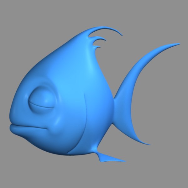 3d model cartoon fish