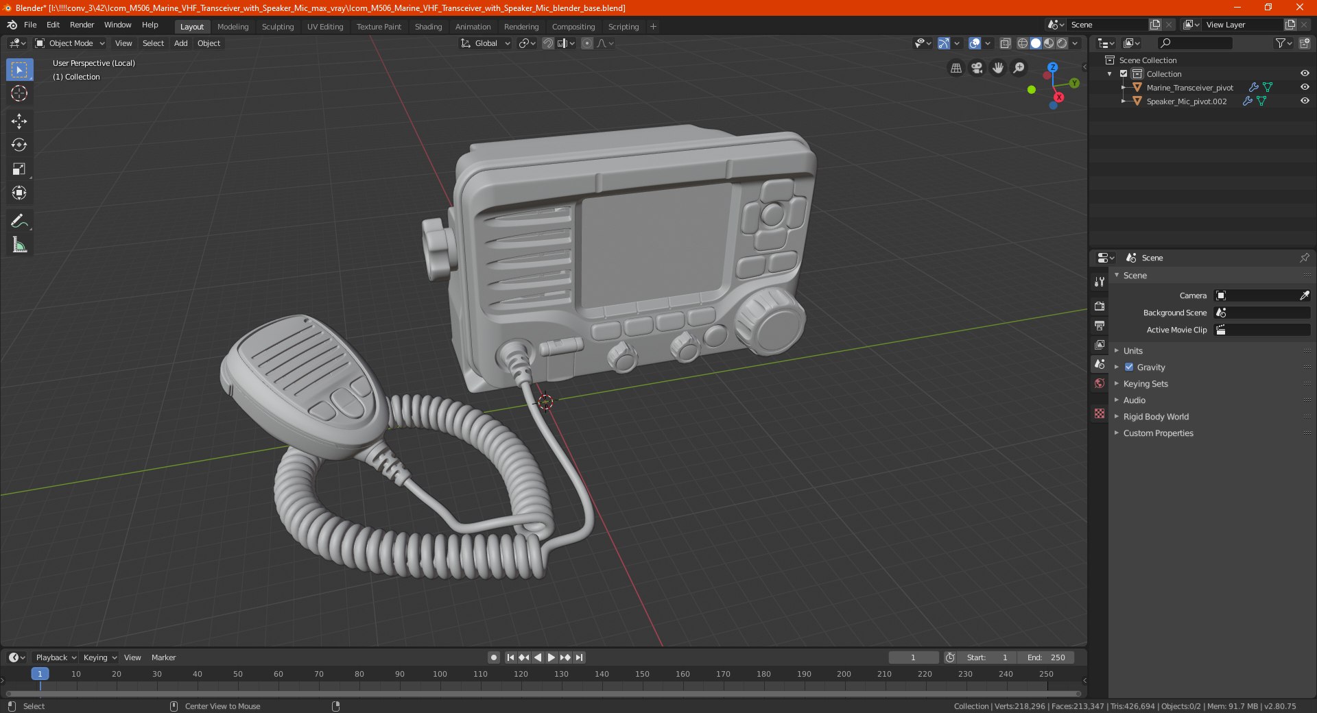 3D icom m506 marine vhf model - TurboSquid 1694976