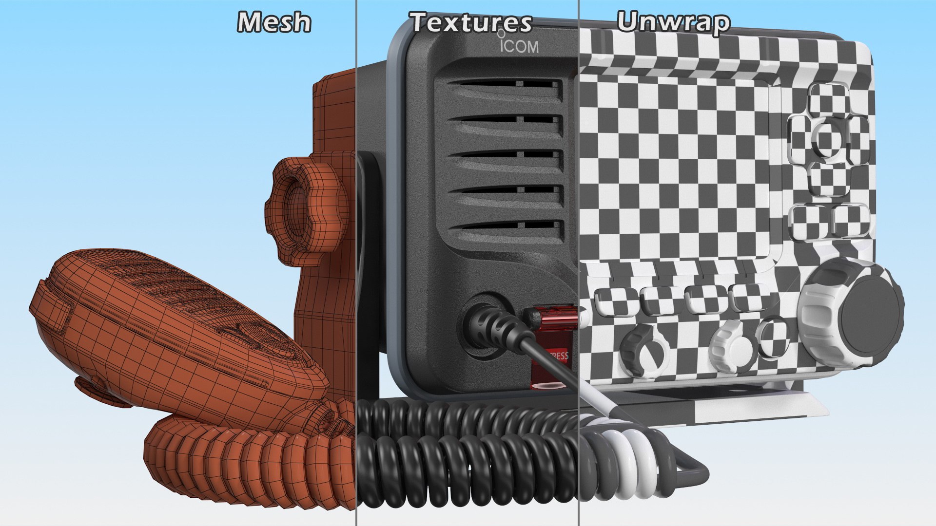 3D icom m506 marine vhf model - TurboSquid 1694976