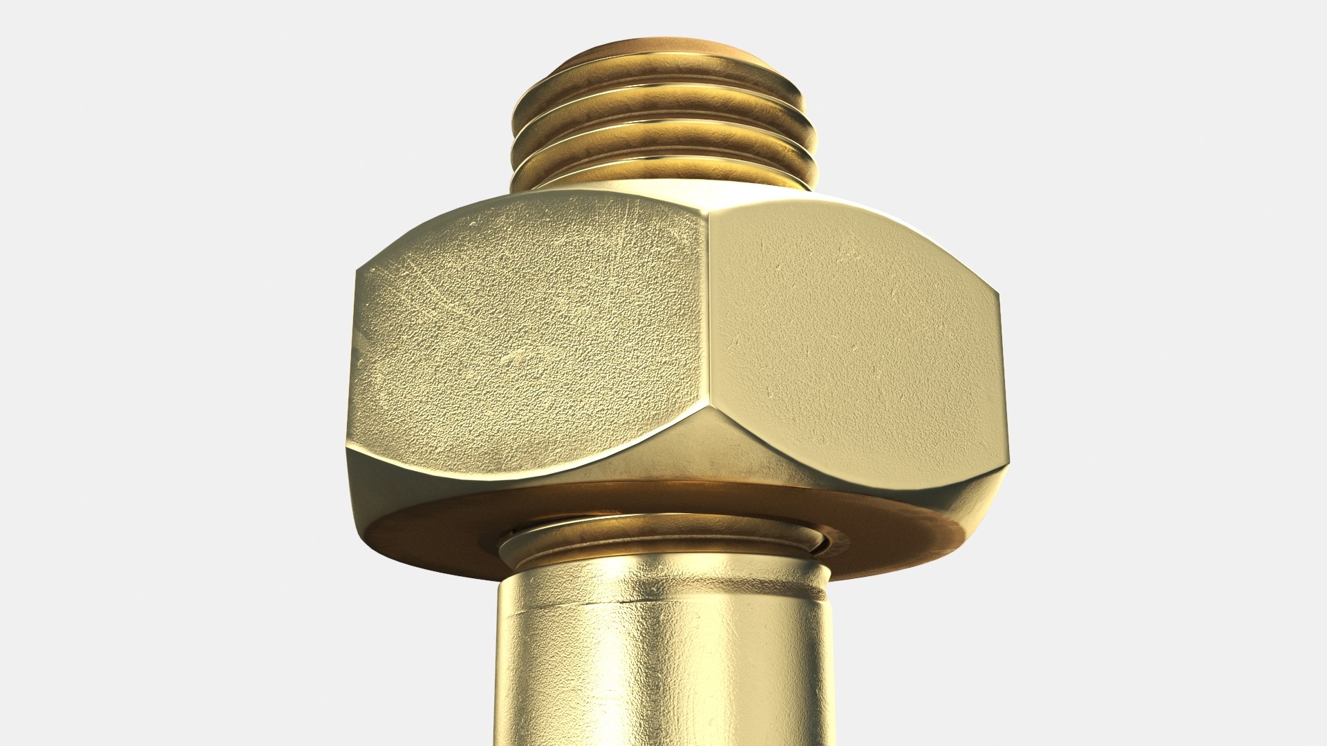 Gold Hex Bolt 3D Model - TurboSquid 2116159