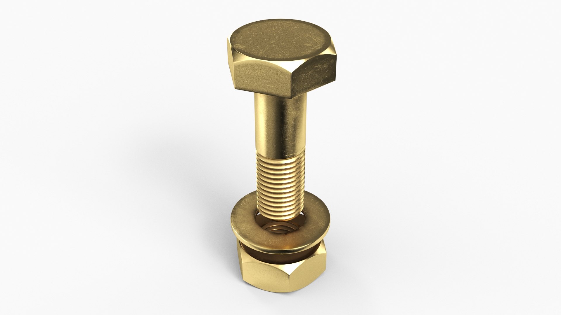 Gold Hex Bolt 3D model - TurboSquid 2116159