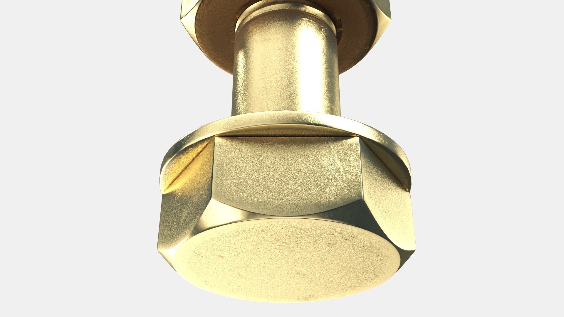 Gold Hex Bolt 3D Model - TurboSquid 2116159
