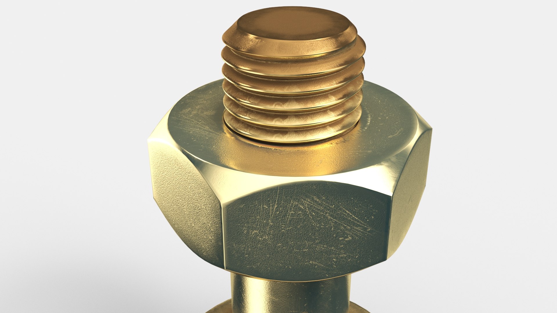 Gold Hex Bolt 3D Model - TurboSquid 2116159