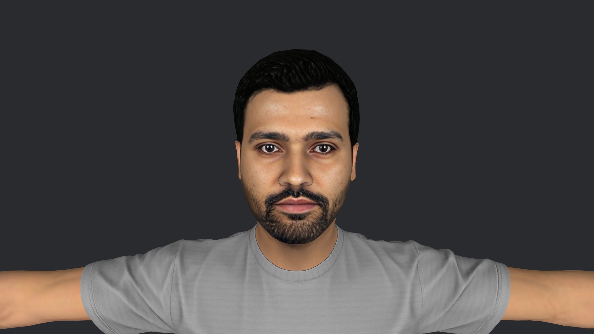 Rohit Sharma Hyper Realistic Full Body Fully Rigged Character 3D Model ...