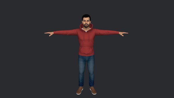 modelo 3d Rohit Sharma Personaje 3D hiperrealista de cuerpo completo y ...