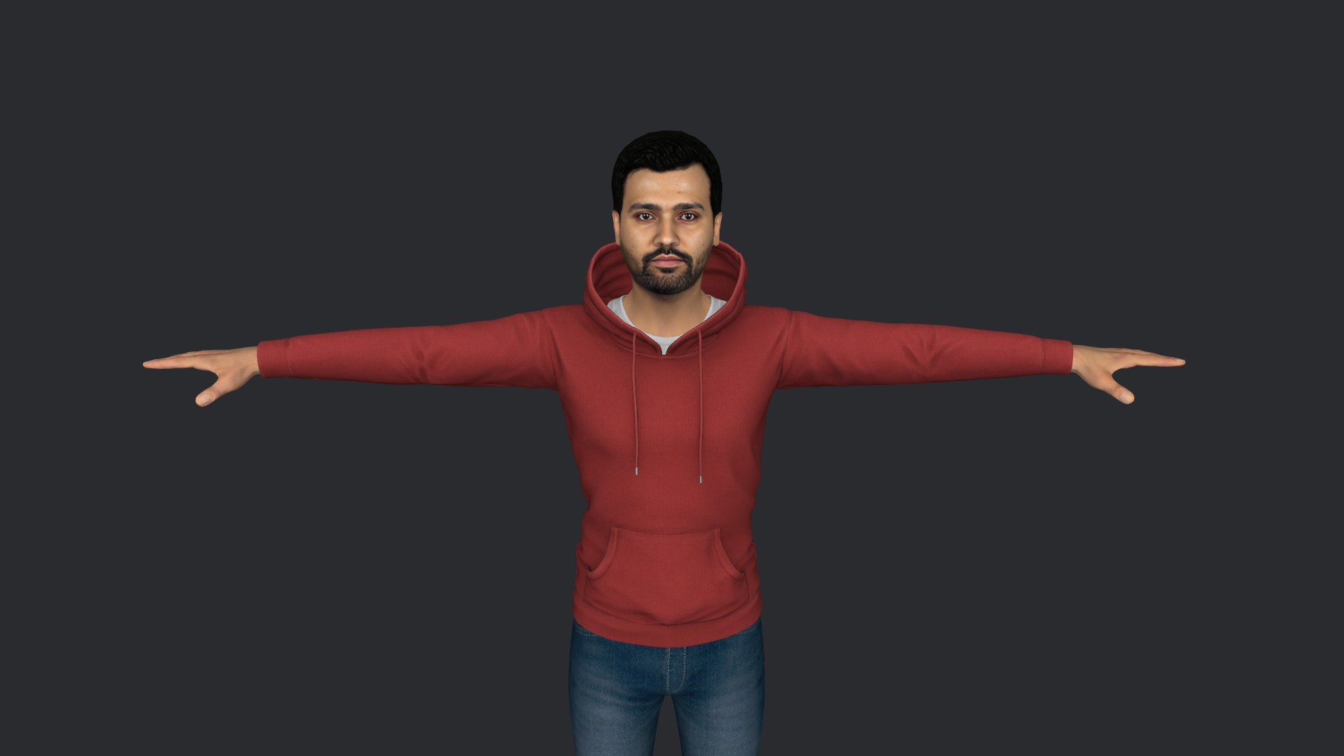 Rohit Sharma Hyper Realistic Full Body Fully Rigged Character 3D model ...