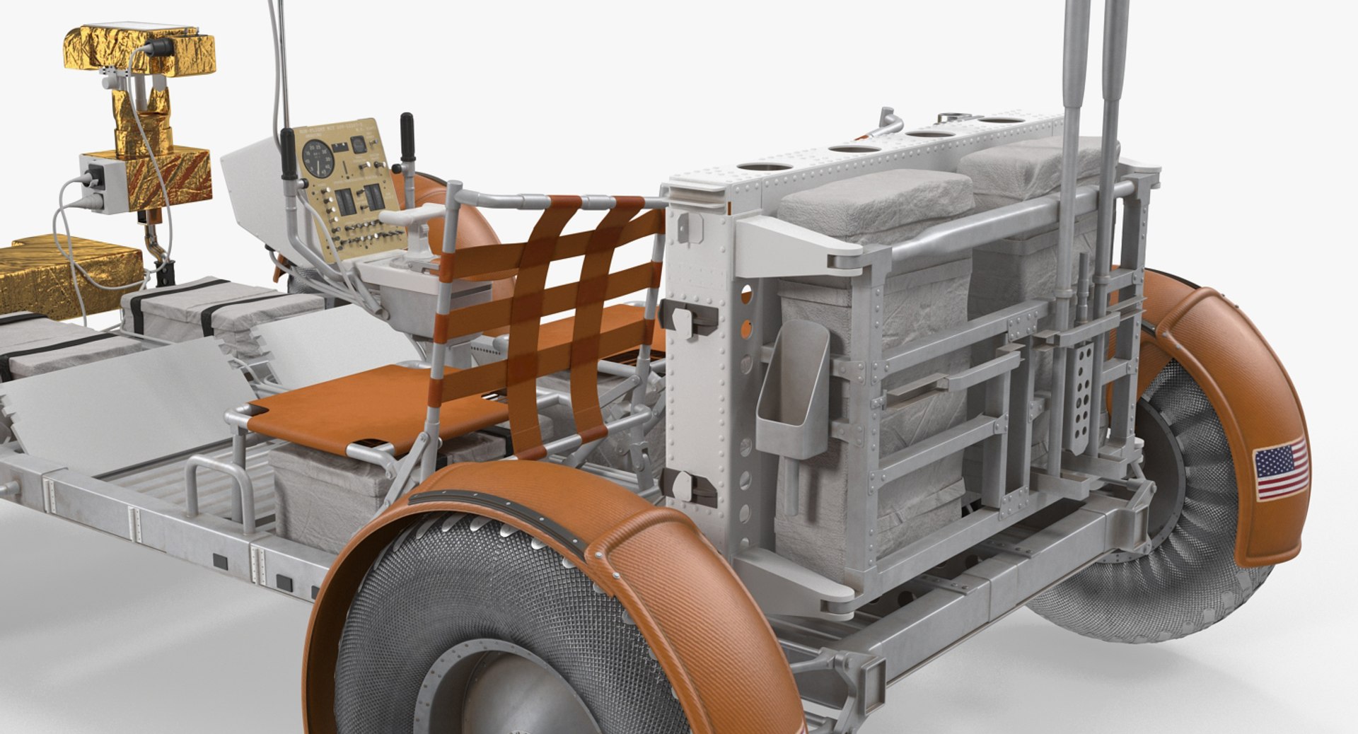 3D Model Lunar Roving Vehicle Apollo - TurboSquid 1268652