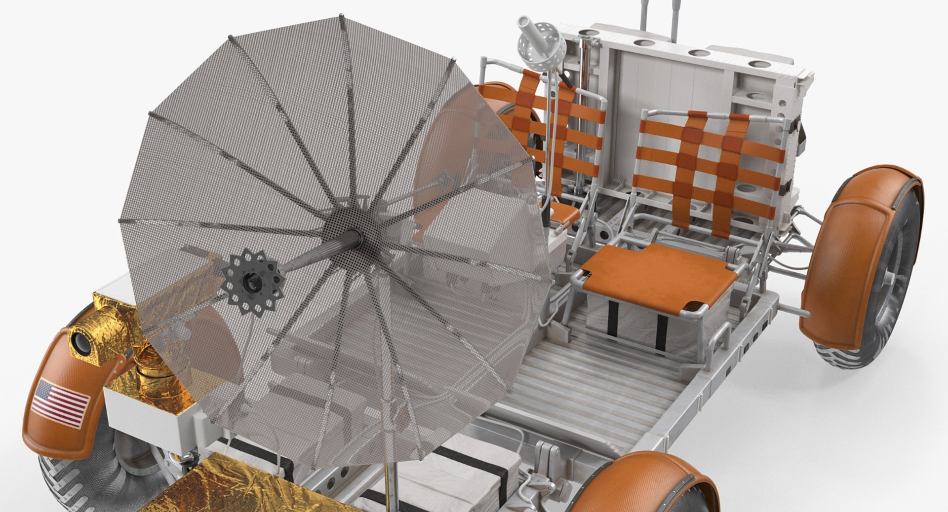 3D Model Lunar Roving Vehicle Apollo - TurboSquid 1268652