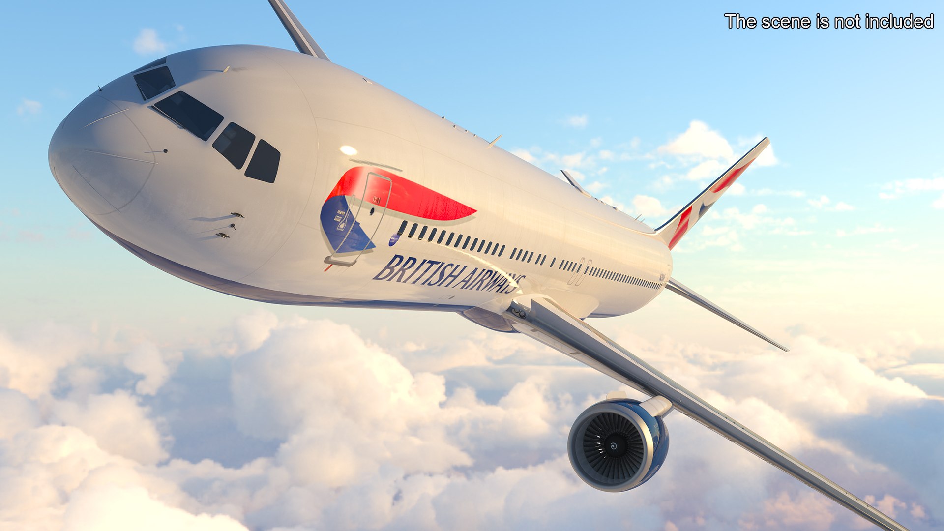 3D British Airways Boeing 767-300 Rigged - TurboSquid 2369746