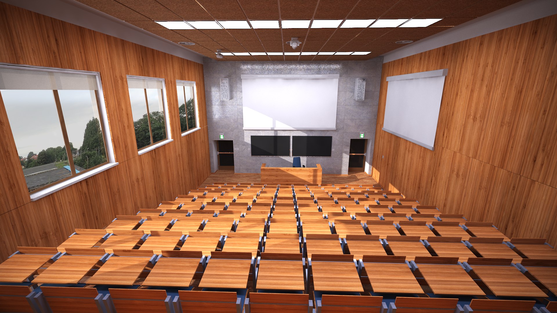 Lecture Hall 3D Model - TurboSquid 1496018