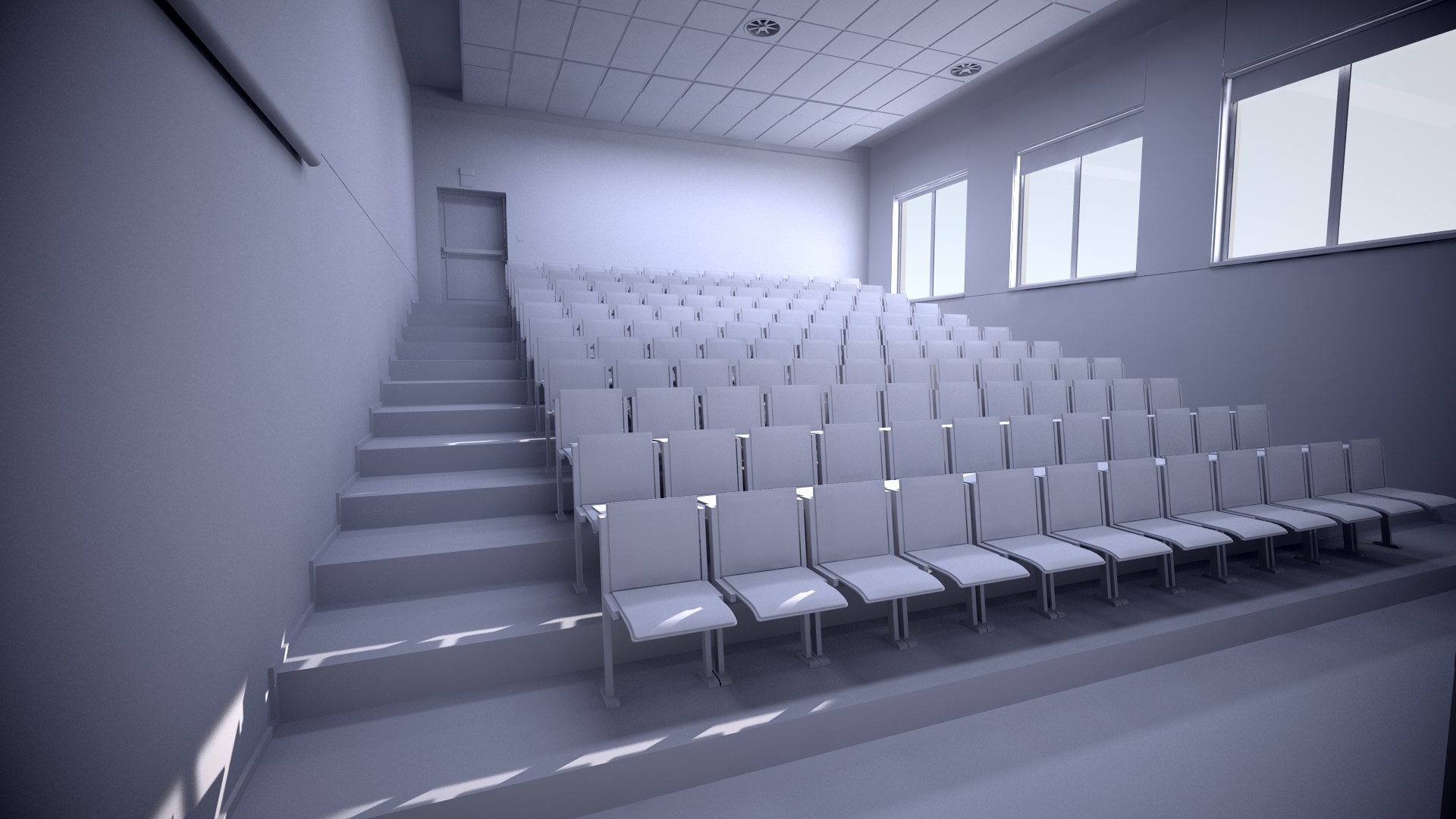 Lecture hall 3D model - TurboSquid 1496018