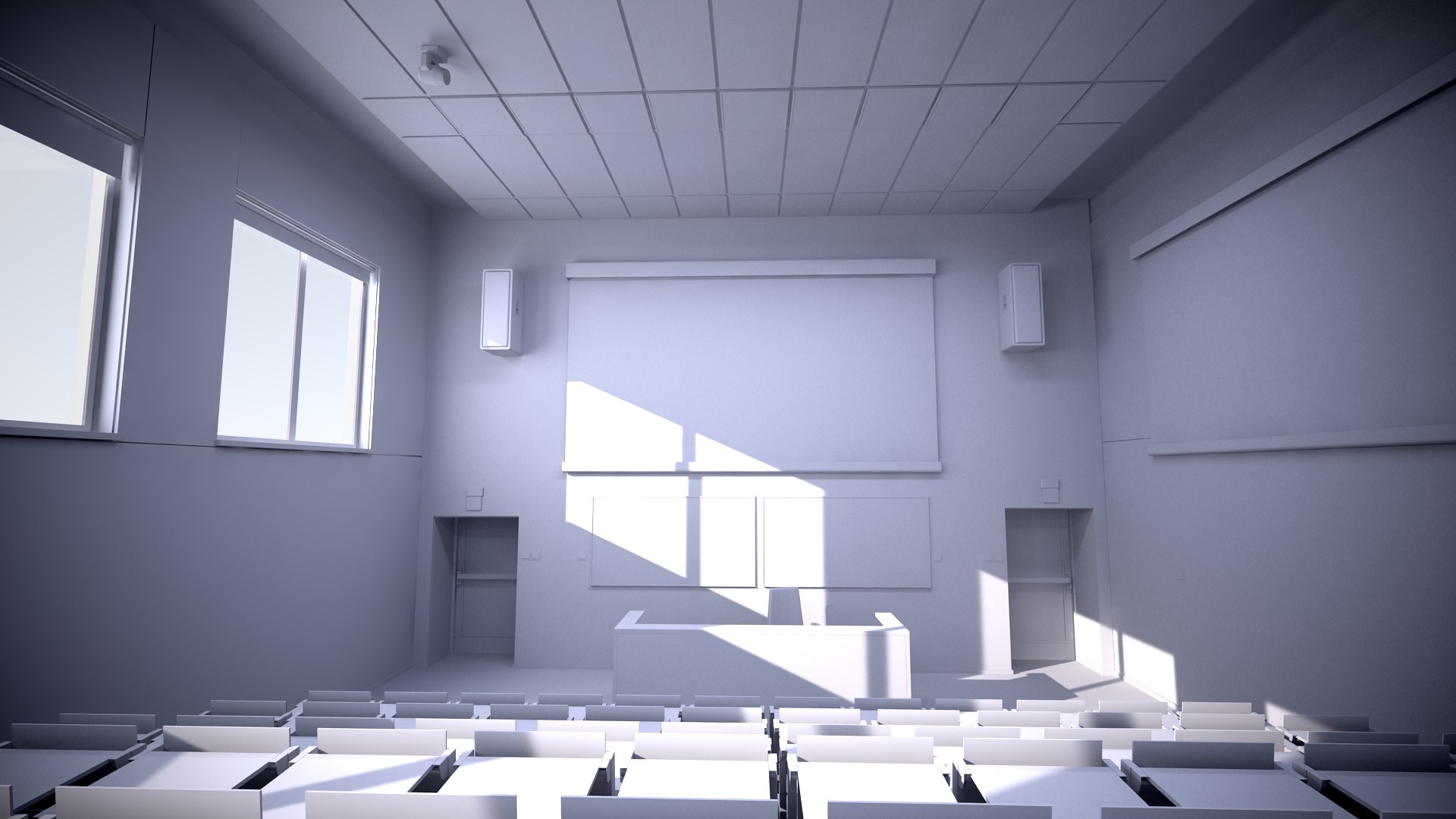 Lecture Hall 3D Model - TurboSquid 1496018
