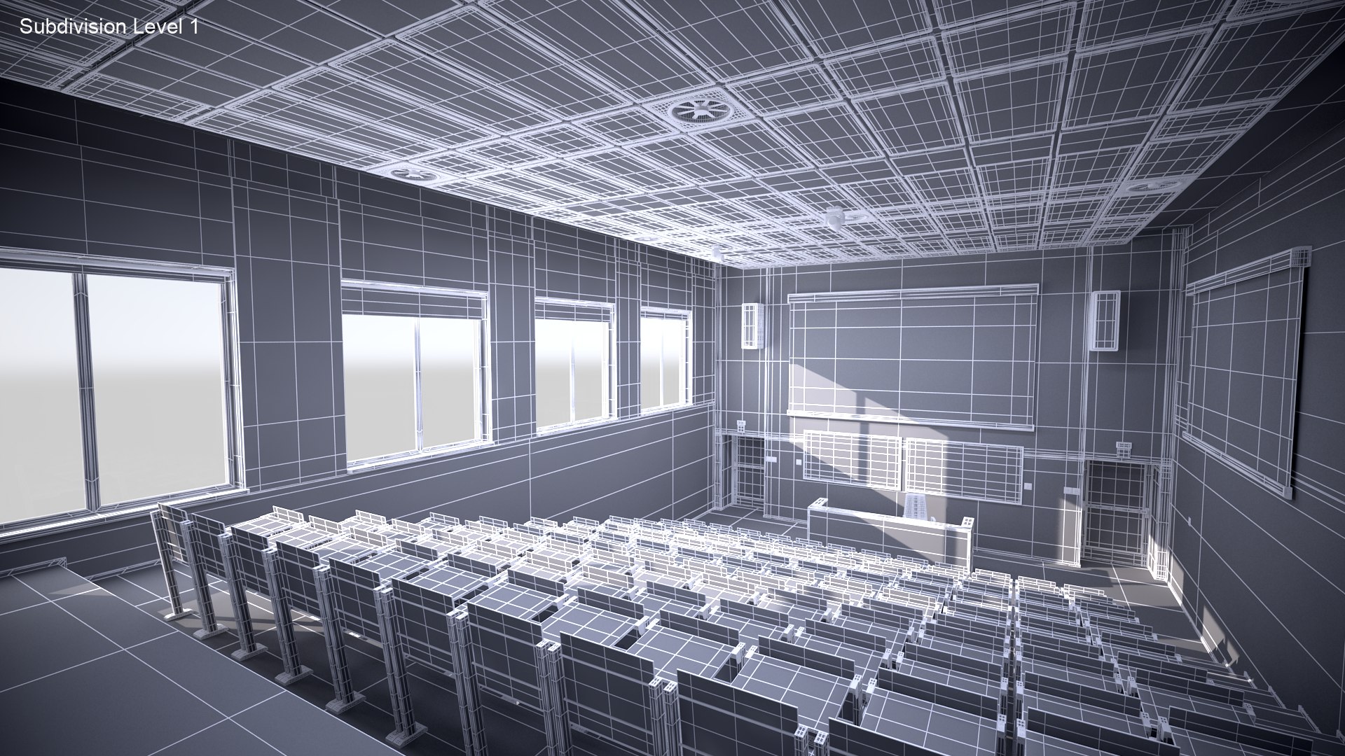 Lecture Hall 3D Model - TurboSquid 1496018