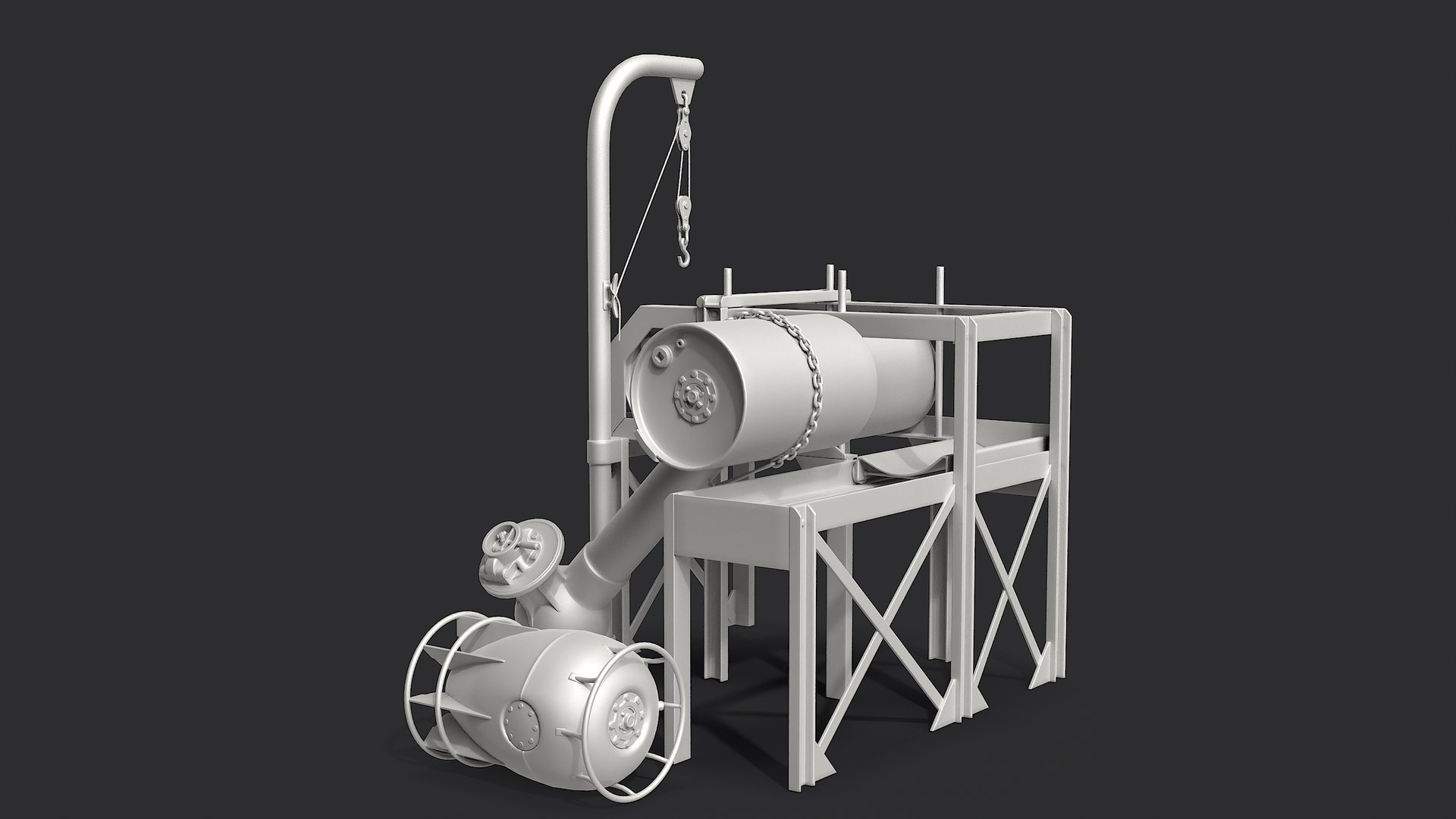Depth Charge Projector Mk6 loader 3D - TurboSquid 1920345